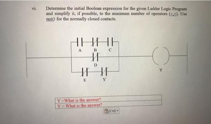 Solved i. Determine the initial Boolean expression for the | Chegg.com