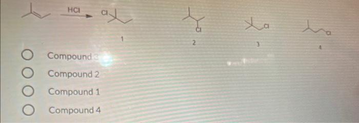 Solved HCI at مل Xa 2 3 O Compound Compound 2 Compound 1 | Chegg.com