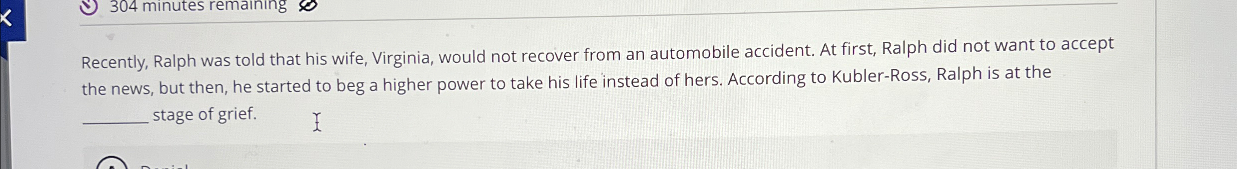 Solved Recently, Ralph was told that his wife, Virginia, | Chegg.com