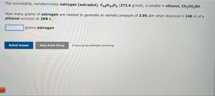 Solved The nonvolatile, nonelectrolyte DDT, C14H9Cl5(354.5 | Chegg.com
