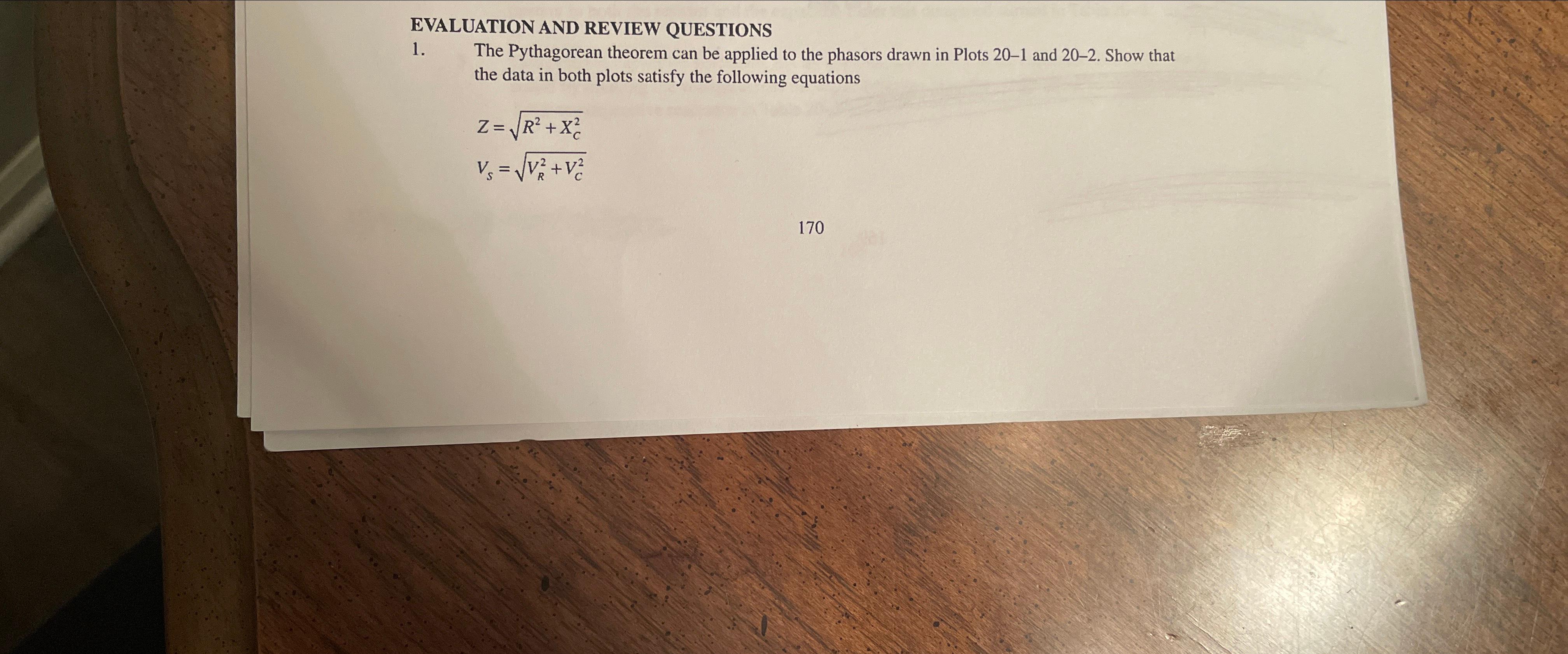 EVALUATION AND REVIEW QUESTIONSThe Pythagorean | Chegg.com