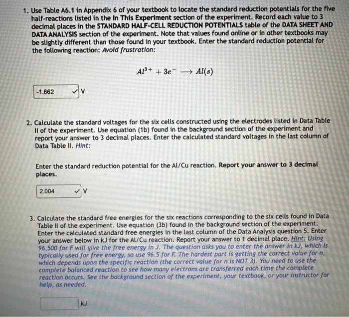 Solved Use Table A6.1 in Appendix 6 of your textbook to | Chegg.com
