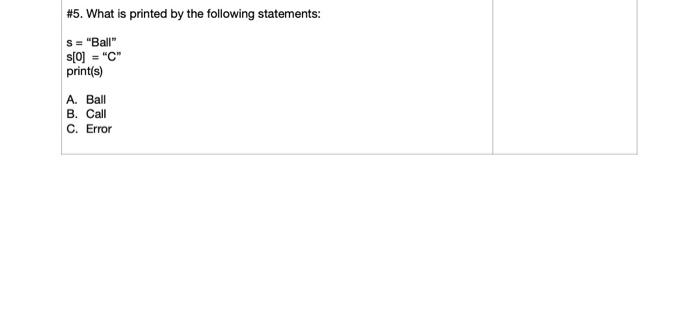 Solved #1. What is the type of your iterable? t = "couch" | Chegg.com