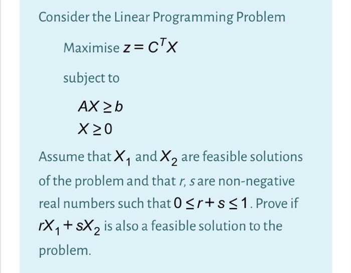 Solved Consider the Linear Programming Problem Maximise z= | Chegg.com