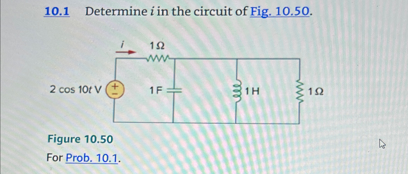 Solved 10.1 ﻿Determine i ﻿in the circuit of Fig. | Chegg.com