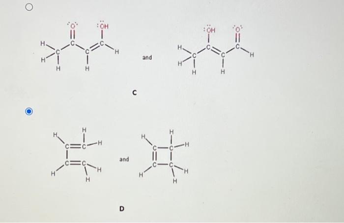 Solved Which of the following choices represent(s) a pair of | Chegg.com