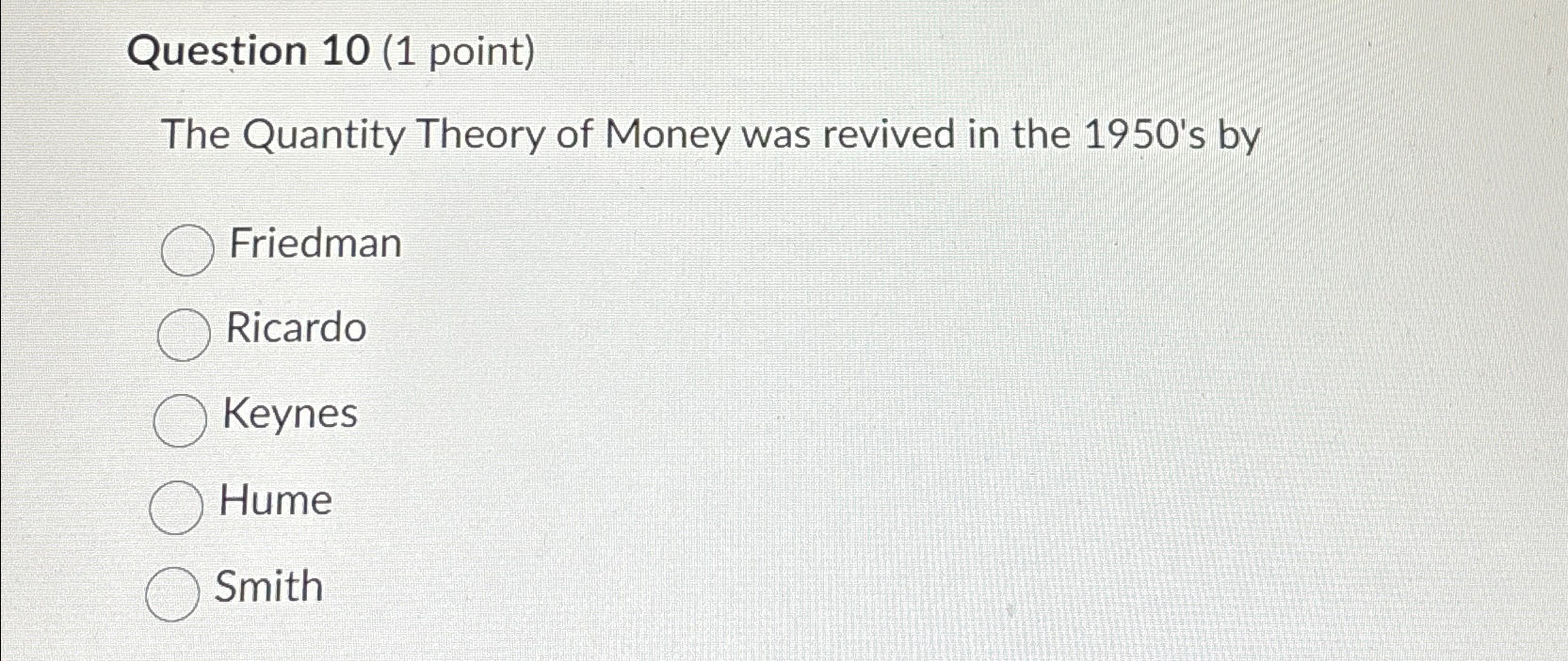 Solved Question 10 (1 ﻿point)The Quantity Theory of Money | Chegg.com