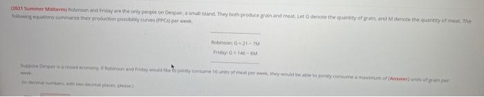 Solved Aotinson G+21−2ht Fiday d+14t=24(2021 Summer Midterm) | Chegg.com