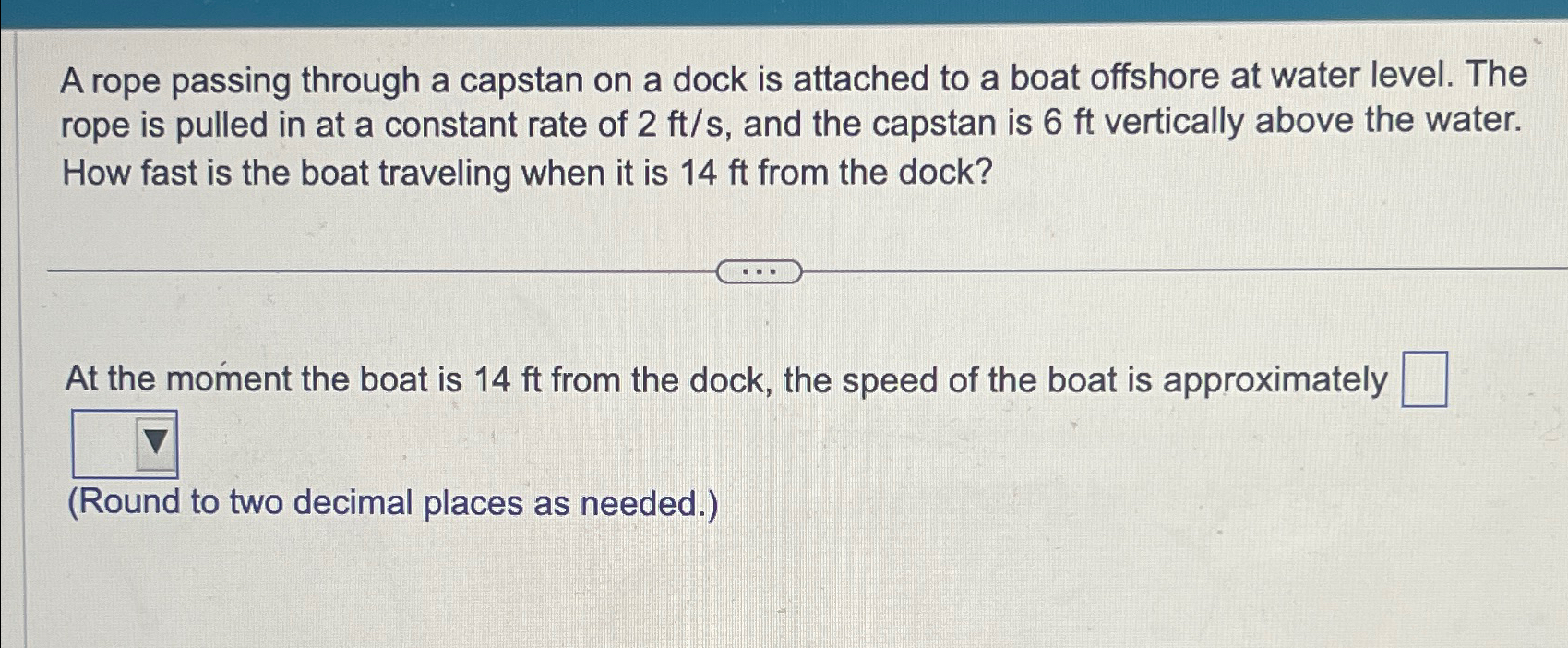 Solved A rope passing through a capstan on a dock is | Chegg.com