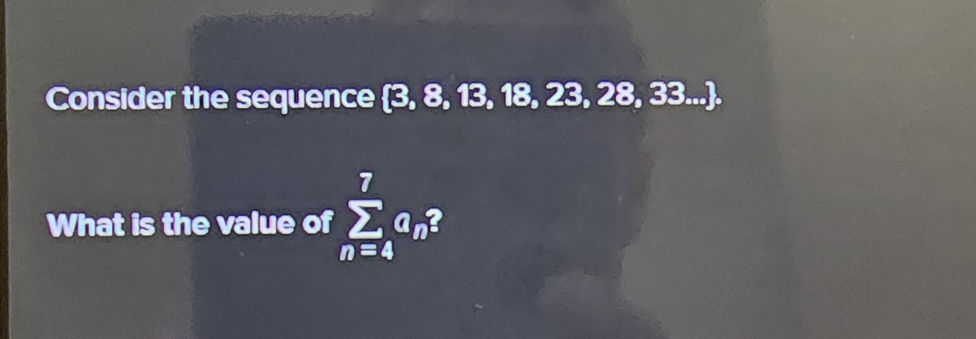 Solved Consider the sequence {3,8,13,18,23,28,33dots}.What | Chegg.com