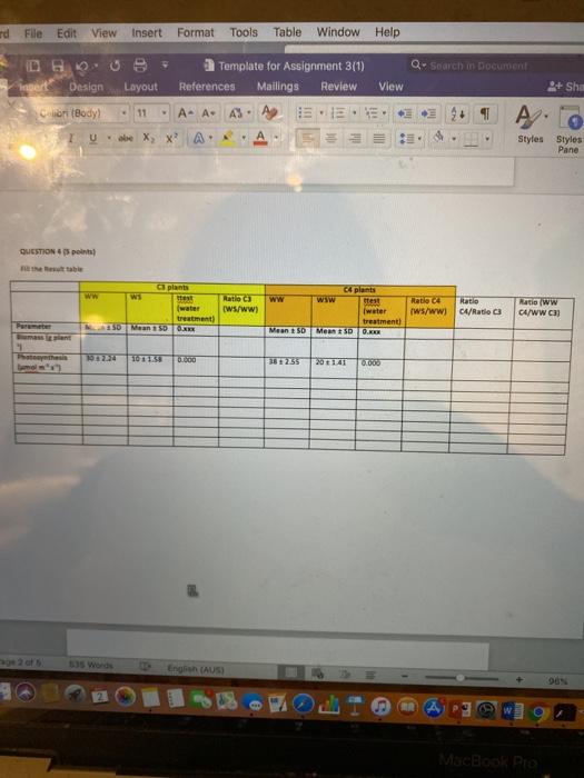 Solved rd File Edit View Insert Format Tools Table Window | Chegg.com