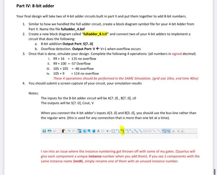 Solved Can You Help Me Do Part Ii And Part Iii On Quartus 