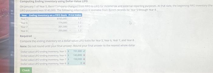 Solved Computing Ending Inventory using Dollar.Value LifO | Chegg.com