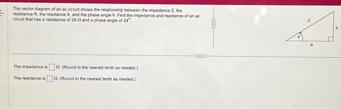Solved The vector diagram of an ac circuit shows the | Chegg.com