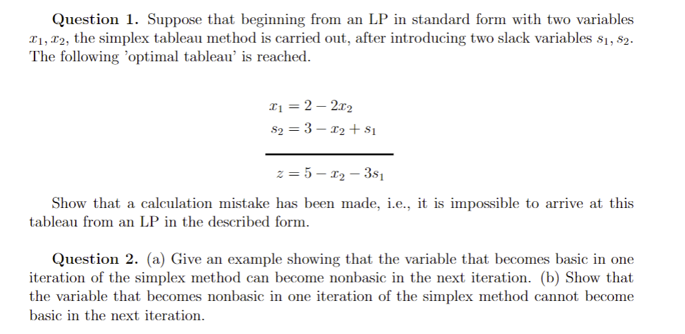 Solved Need Linear programming expert. Solve both questions, | Chegg.com