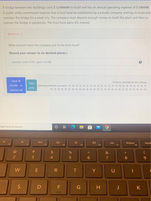 Solved A bridge between two buildings costs $ 110800e to | Chegg.com