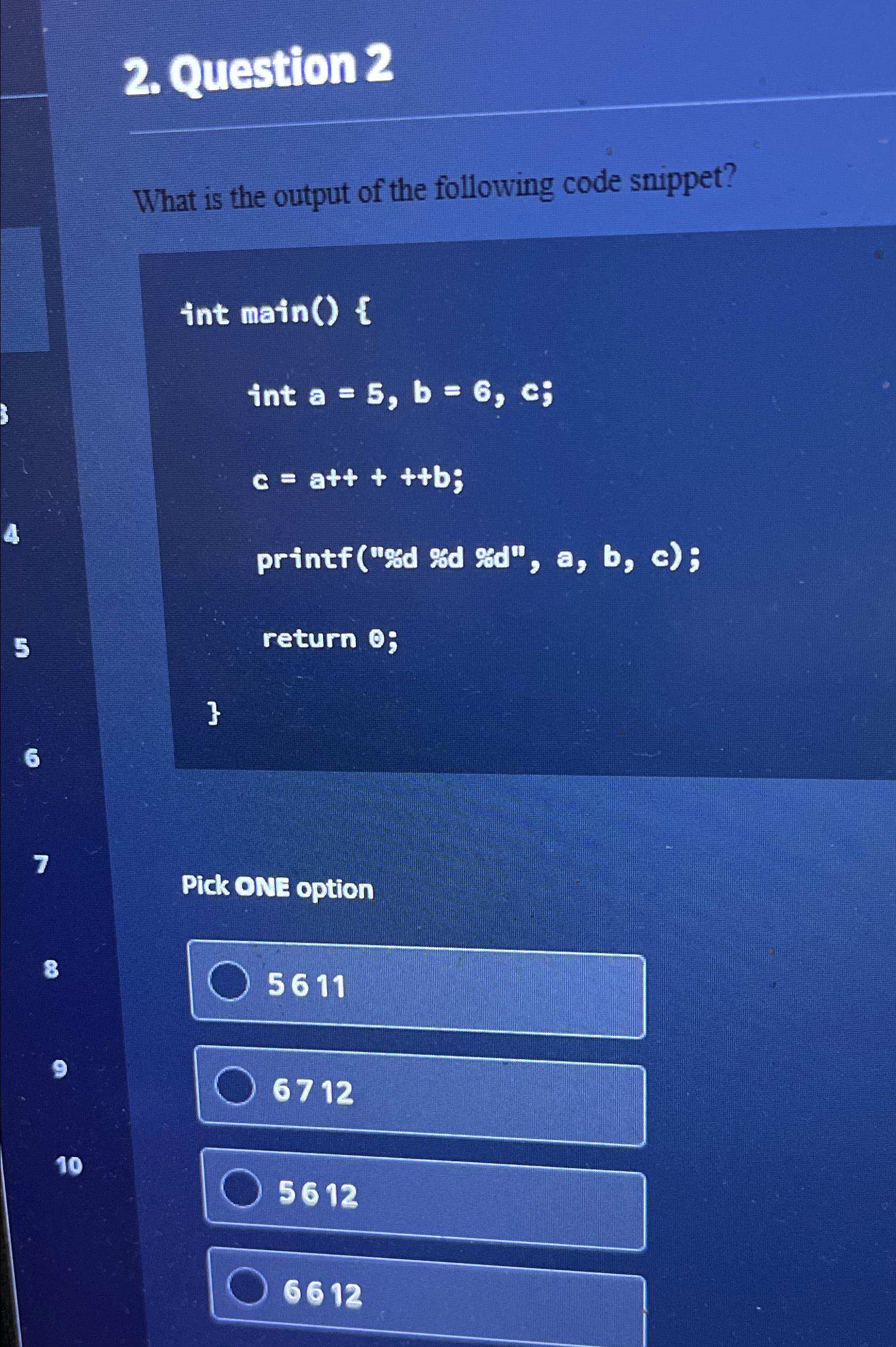 Solved Question 2What is the output of the following code | Chegg.com