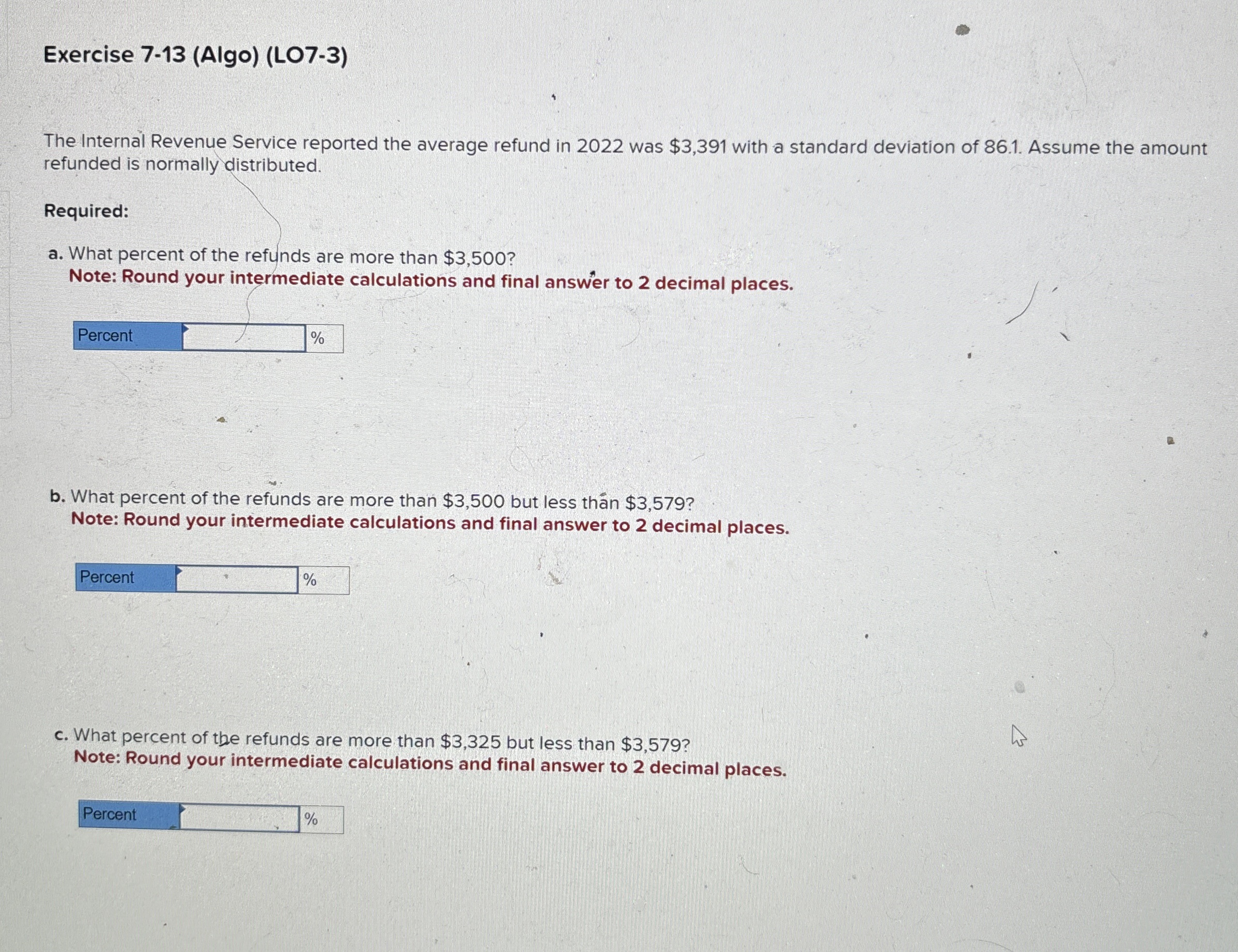 Solved Exercise 7-13 (Algo) (LO7-3)The Internal Revenue | Chegg.com