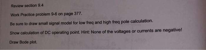 Solved Frequency BODE PLOT Practice Problem 9-6 Response | Chegg.com