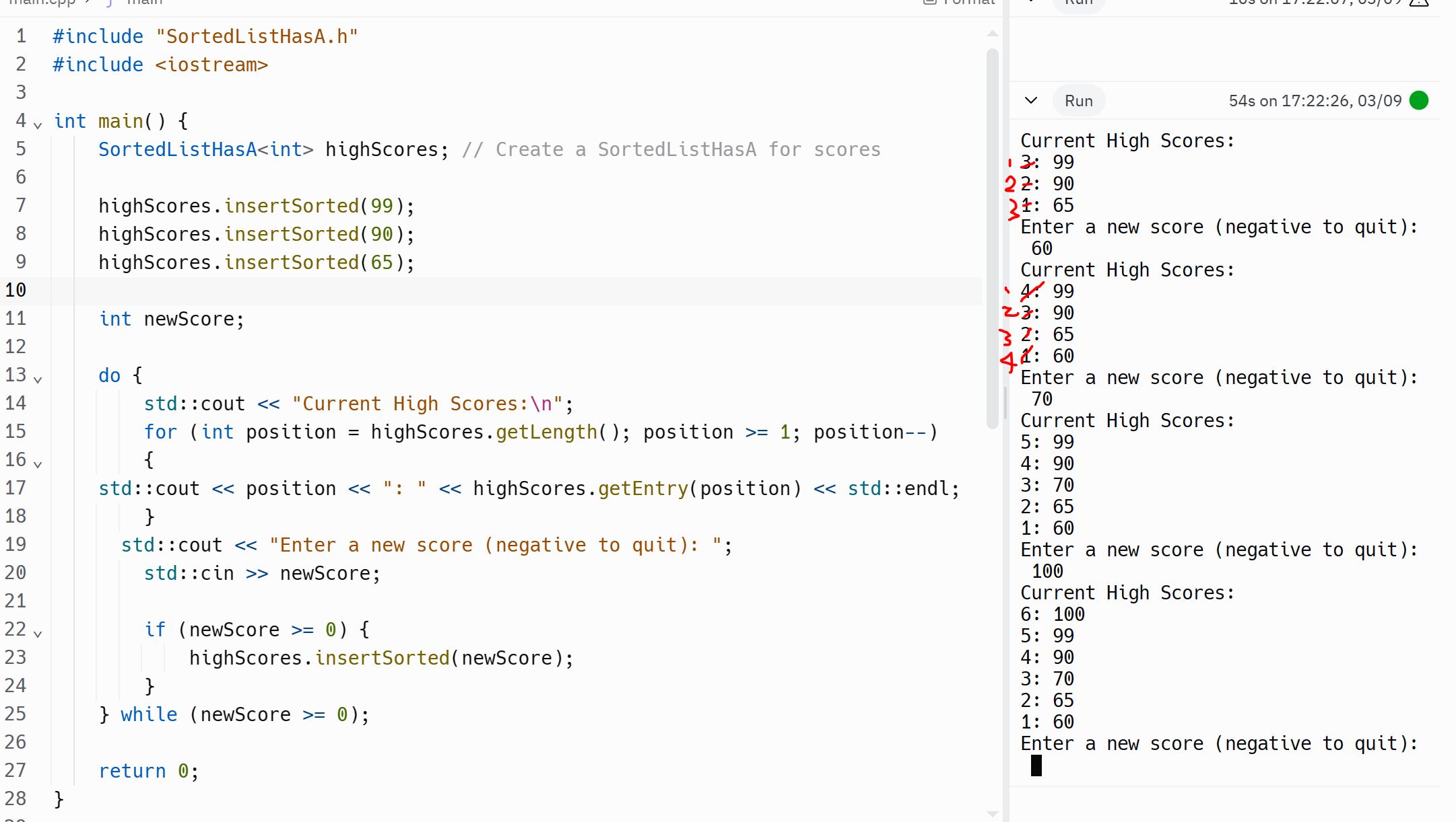 Solved For this assignment, implement a high score system | Chegg.com