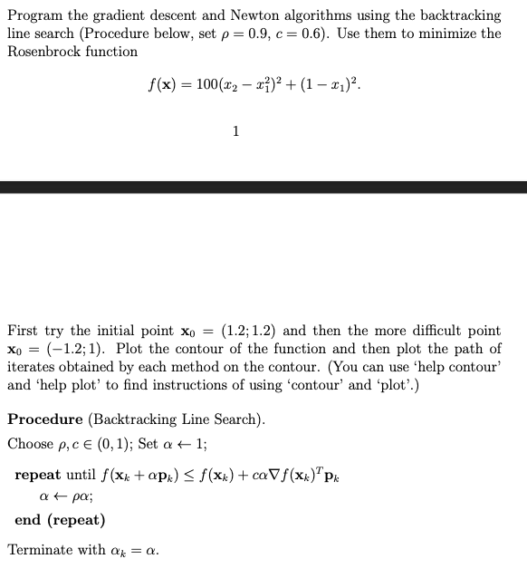 Solved Program The Gradient Descent And Newton Algorithms 8151