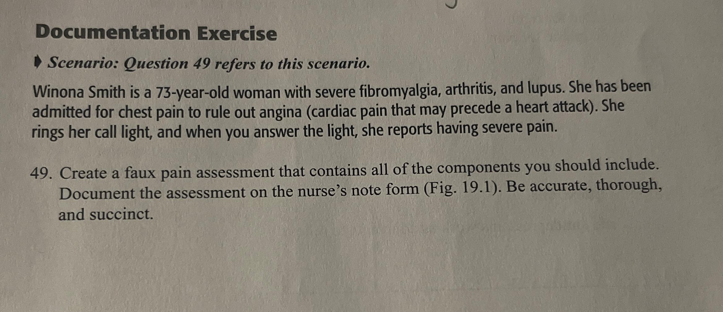 Solved Documentation ExerciseScenario: Question 49 ﻿refers | Chegg.com