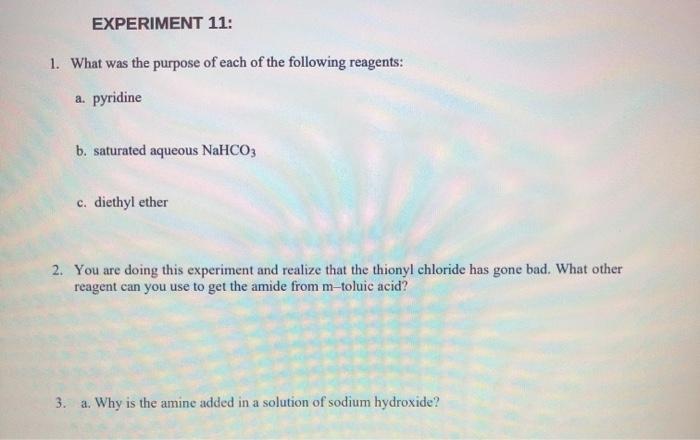 Solved experiment involves synthesizing DEET by reacting an | Chegg.com