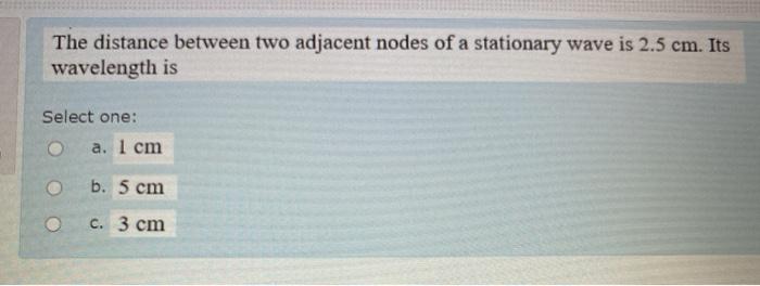 Solved The distance between two adjacent nodes of a | Chegg.com