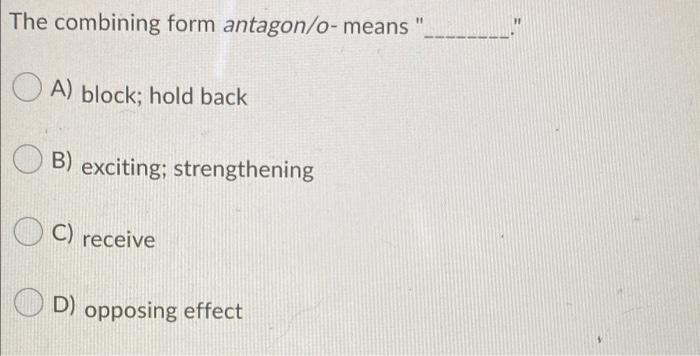 Solved The suffix -ia means A) "eye; vision" OB) | Chegg.com
