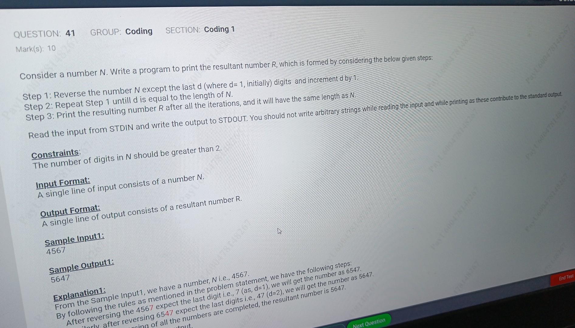 Solved Consider A Number N Write A Program To Print The 8169