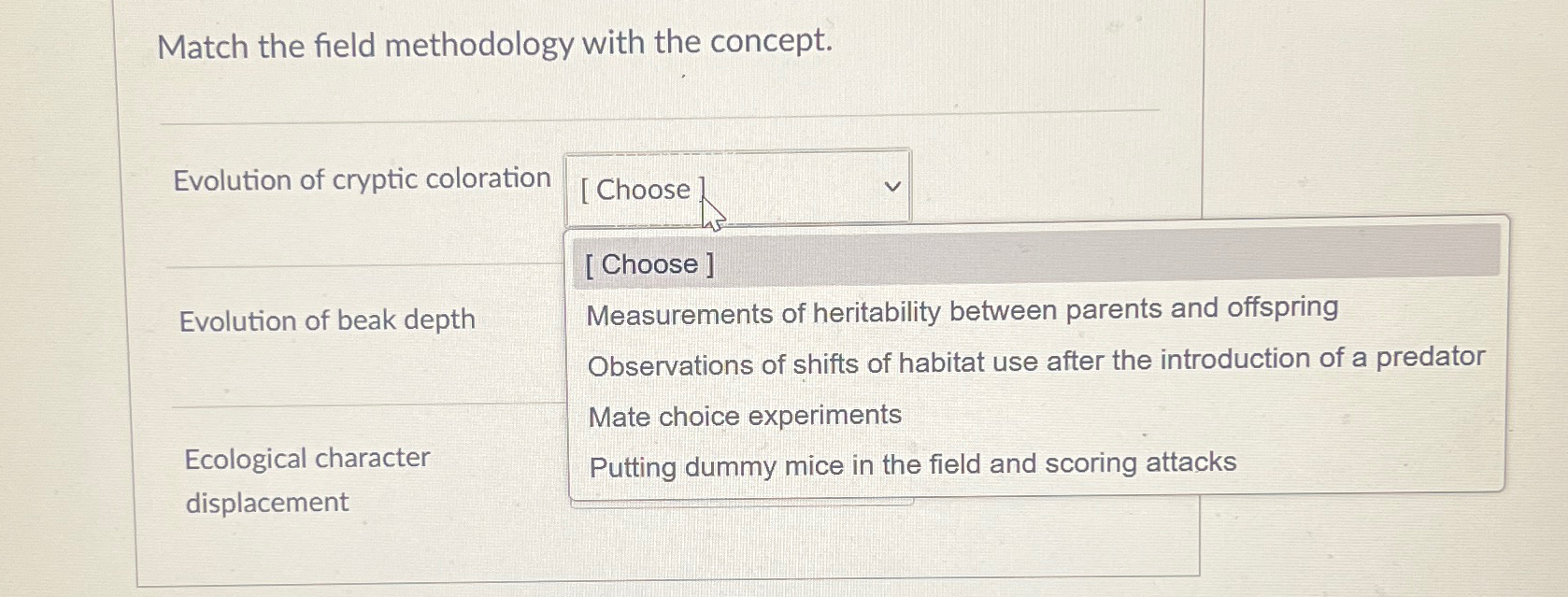 Solved Match the field methodology with the | Chegg.com