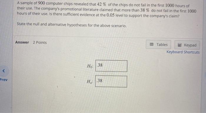 Solved A sample of 900 computer chips revealed that 42% of | Chegg.com