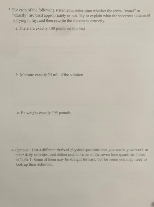 Solved 3. For each of the following statements, determine | Chegg.com