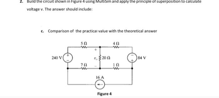 Solved 2. Build the circuit shown in Figure 4 using MultiSim | Chegg.com