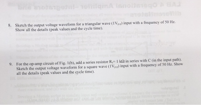Solved 2. Fig. 1(a) Fig. 1(b) For an op-amp circuit shown in | Chegg.com