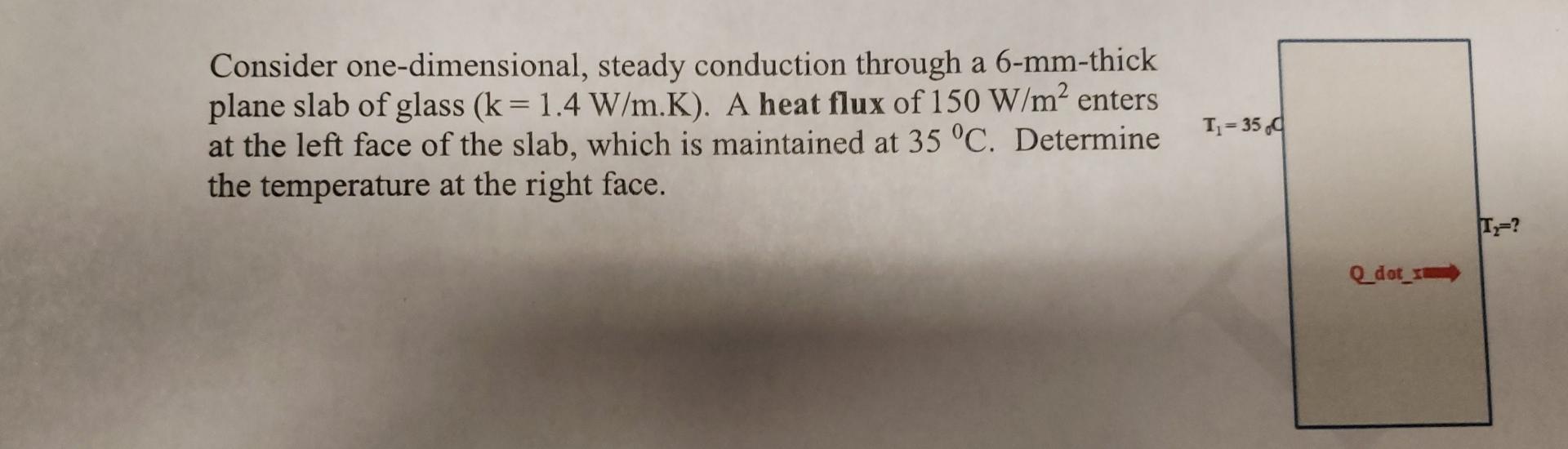 Solved Consider one-dimensional, steady conduction through a | Chegg.com