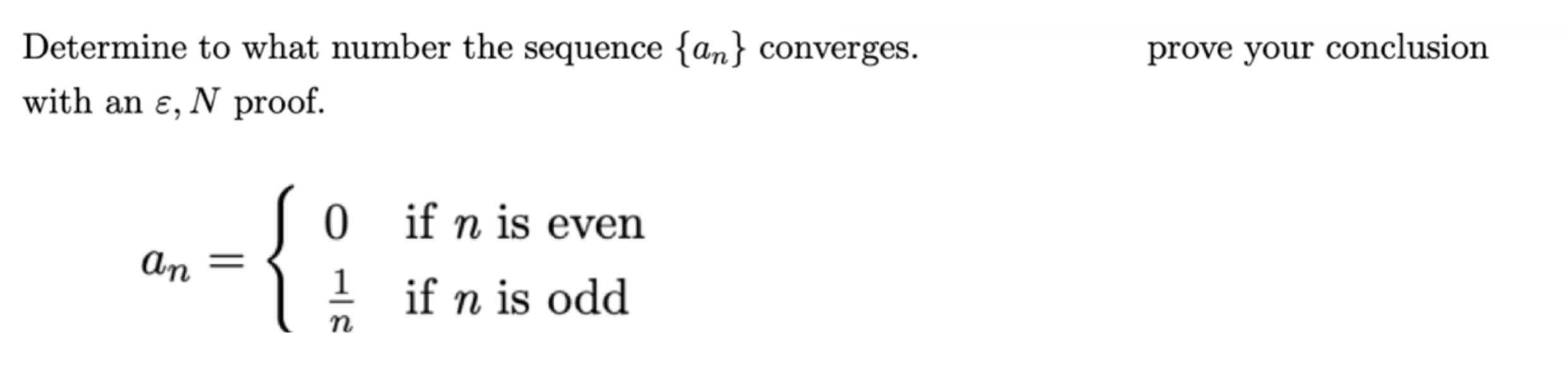 Solved Determine to what number the sequence {an} | Chegg.com
