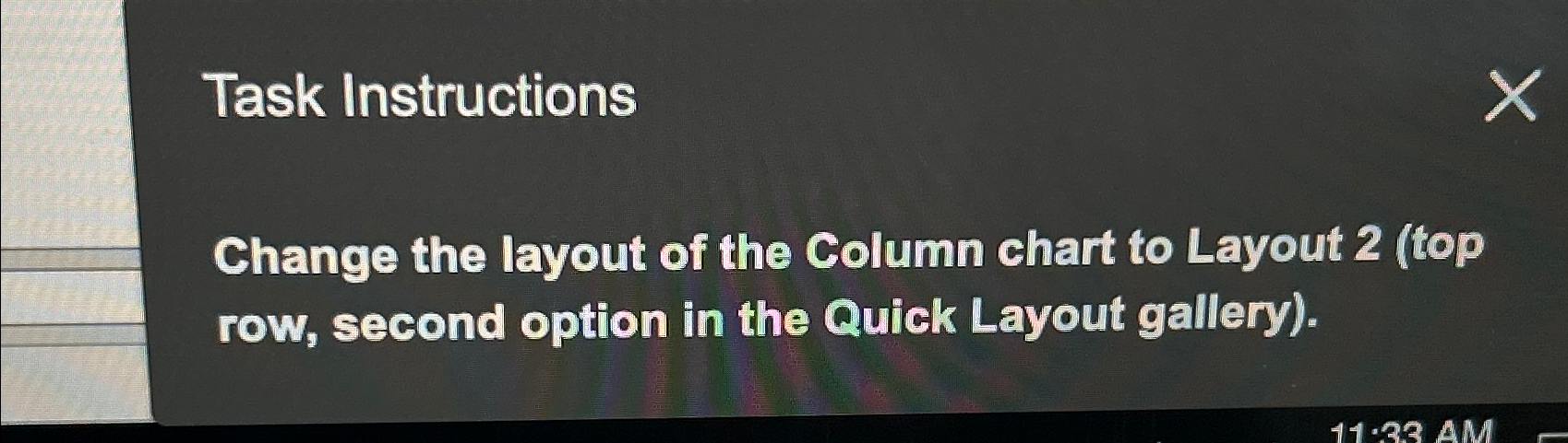 Solved Task InstructionsChange the layout of the Column | Chegg.com