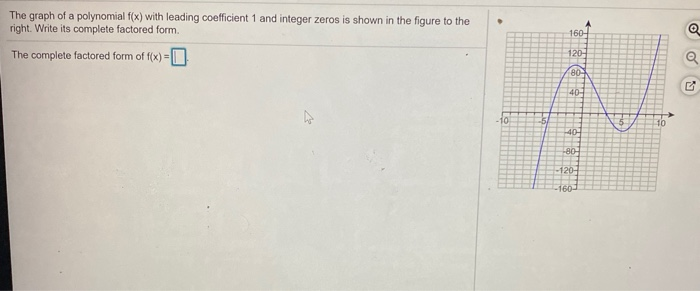 Solved The graph of a polynomial f(x) with leading | Chegg.com