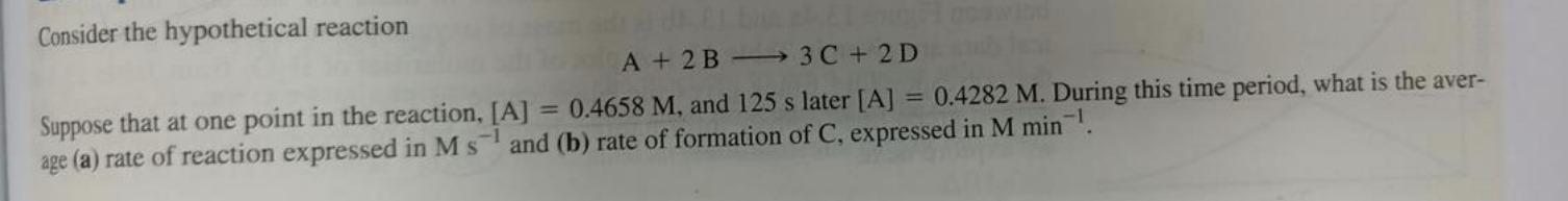 Solved Consider the hypothetical | Chegg.com