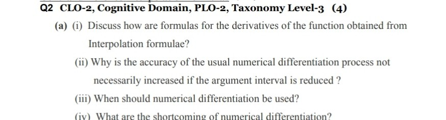 Solved Q2 CLO-2, Cognitive Domain, PLO-2, Taxonomy Level-3 | Chegg.com