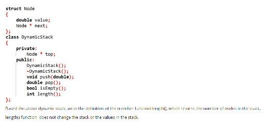 Solved struct Node { double value; Node. next; class | Chegg.com