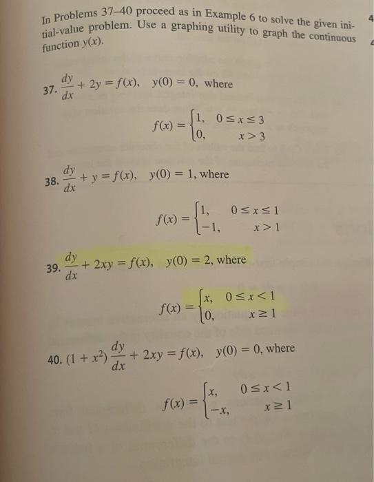 Solved In Problems 25 36 Solve The Given Initial Value 