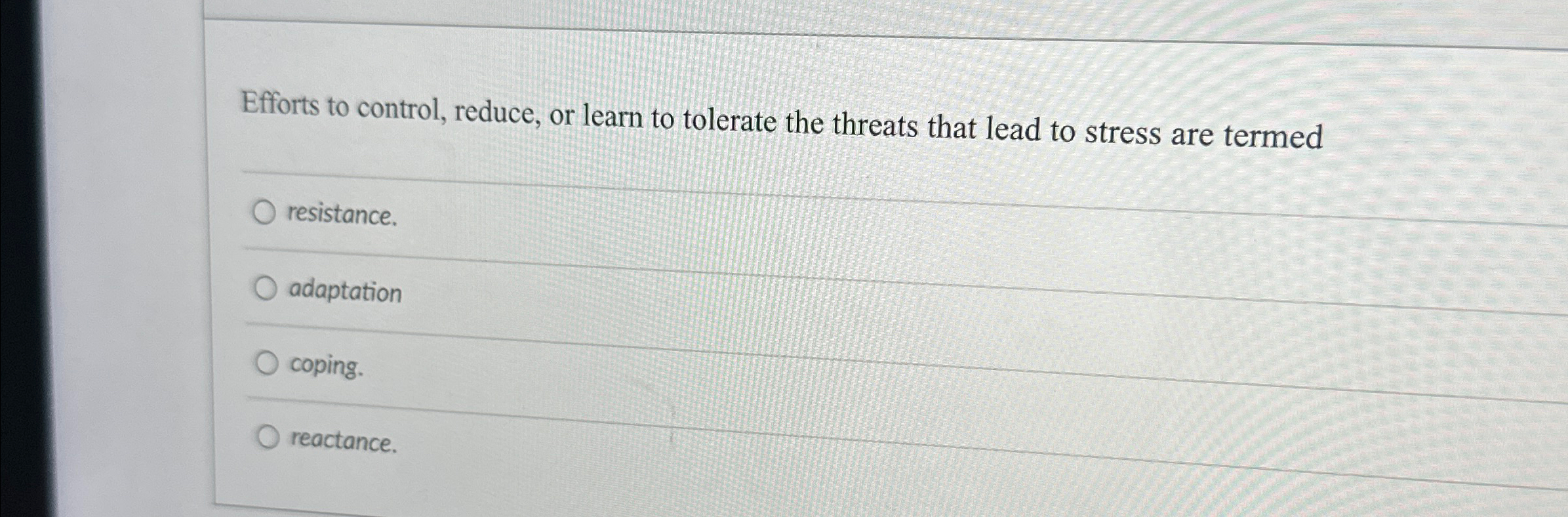 Solved Efforts to control, reduce, or learn to tolerate the | Chegg.com