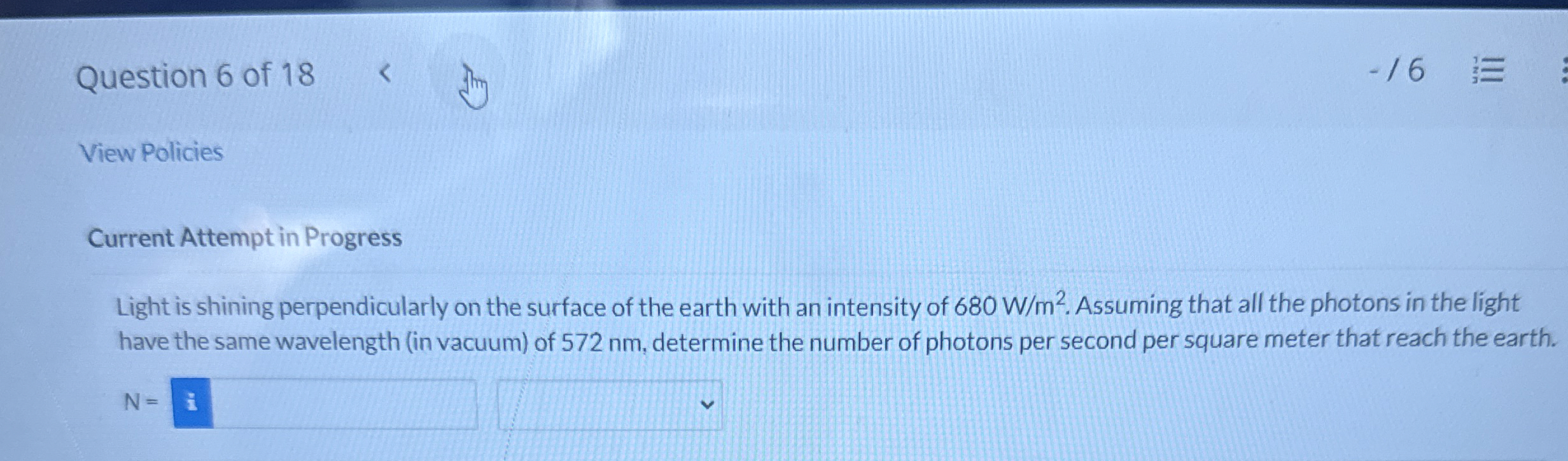 Solved Question 6 of 18-16View PoliciesCurrent Attempt in | Chegg.com Solved Question 6 of 18-16View PoliciesCurrent Attempt in | Chegg.com