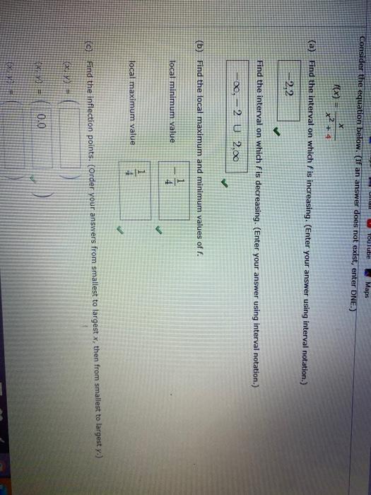 Solved Maps Consider the equation below. (If an answer does | Chegg.com