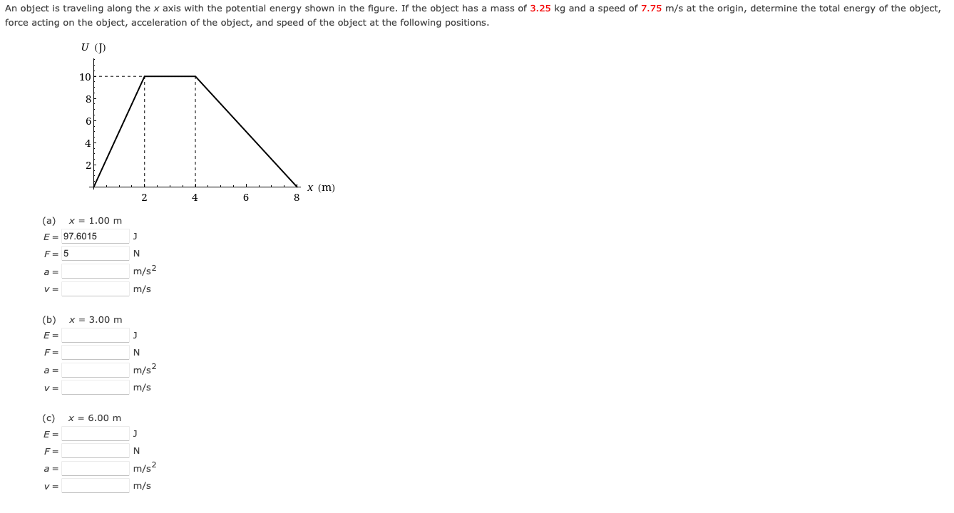 Solved Force Acting On The Object Acceleration Of The