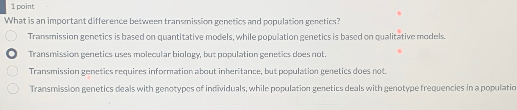 Solved 1 ﻿pointWhat is an important difference between | Chegg.com