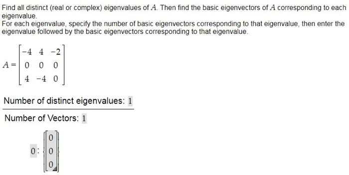 Solved Find all distinct (real or complex) eigenvalues of A. | Chegg.com