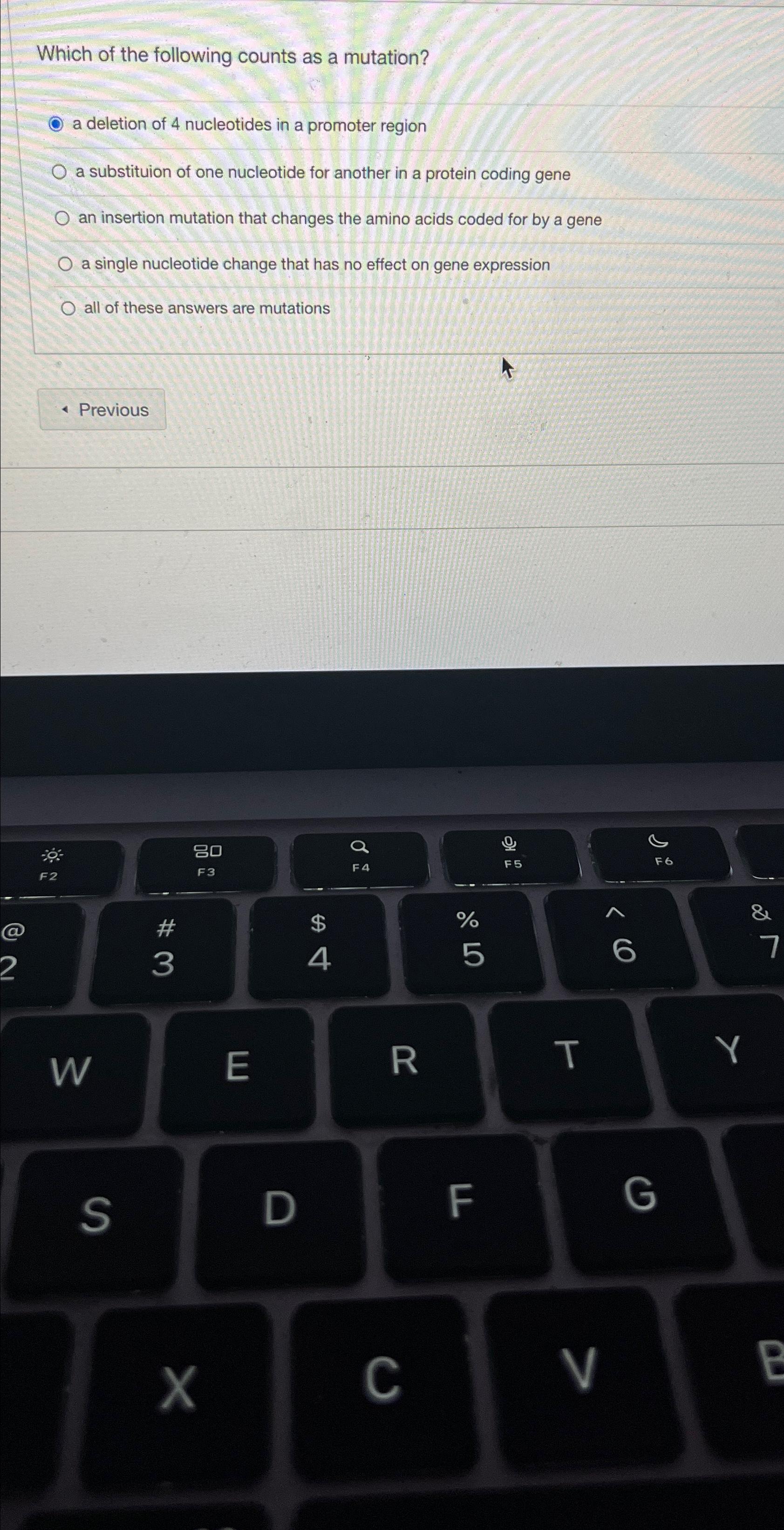 Solved Which of the following counts as a mutation?a | Chegg.com